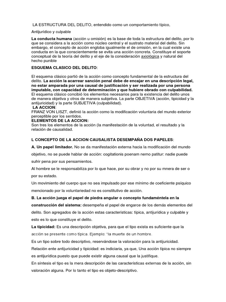 Esquemas Del Delito | PDF | Intención (Derecho Penal) | Derecho penal