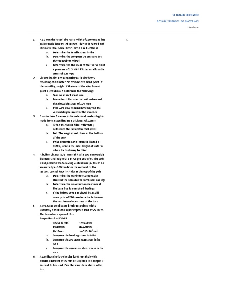 Ce Board Strength Reviewer | PDF