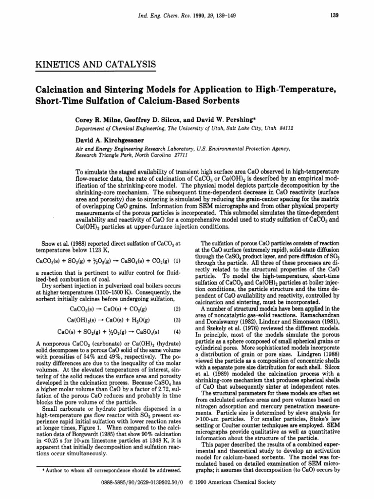 Calcination and Sintering Models PDF | PDF | Sintering | Porosity