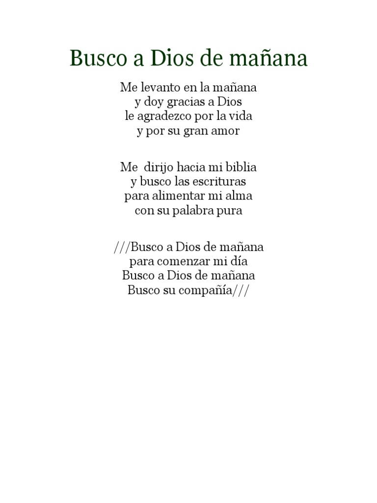 Busco A Dios de Mañana | PDF | Religión y espiritualidad