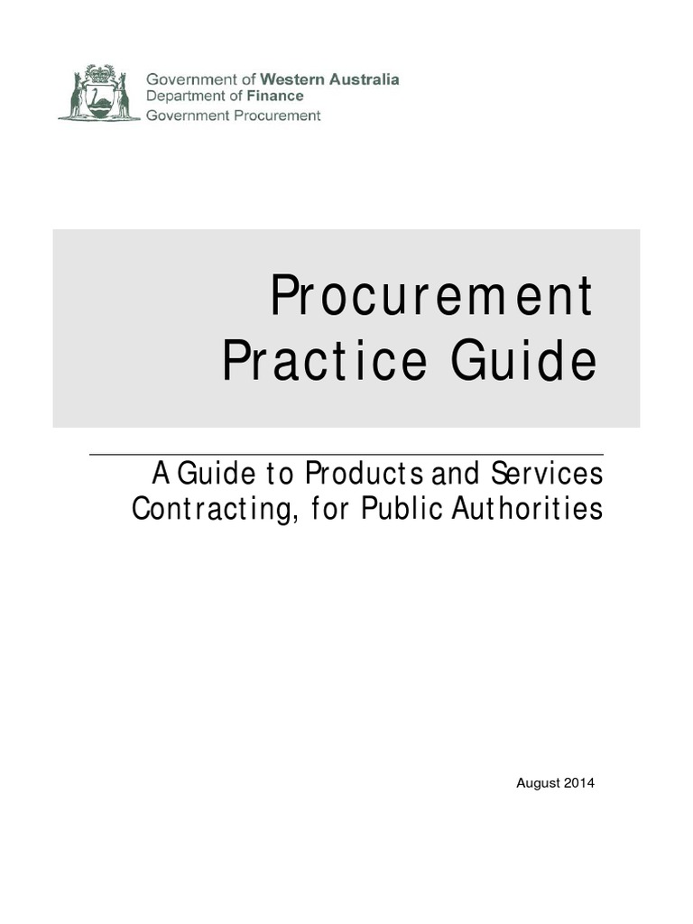 Goods and Service Procurement Practice Guide PDF | PDF | Procurement ...