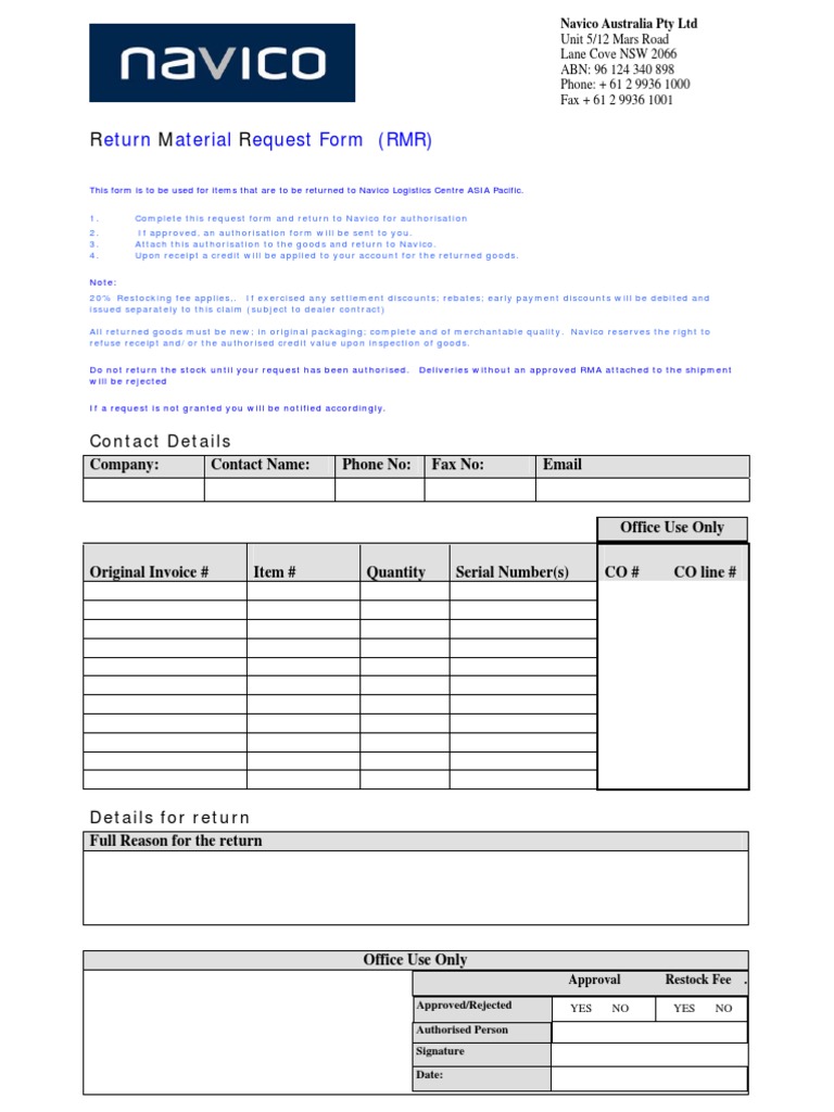 RMR Request Form | PDF | Receipt | Business