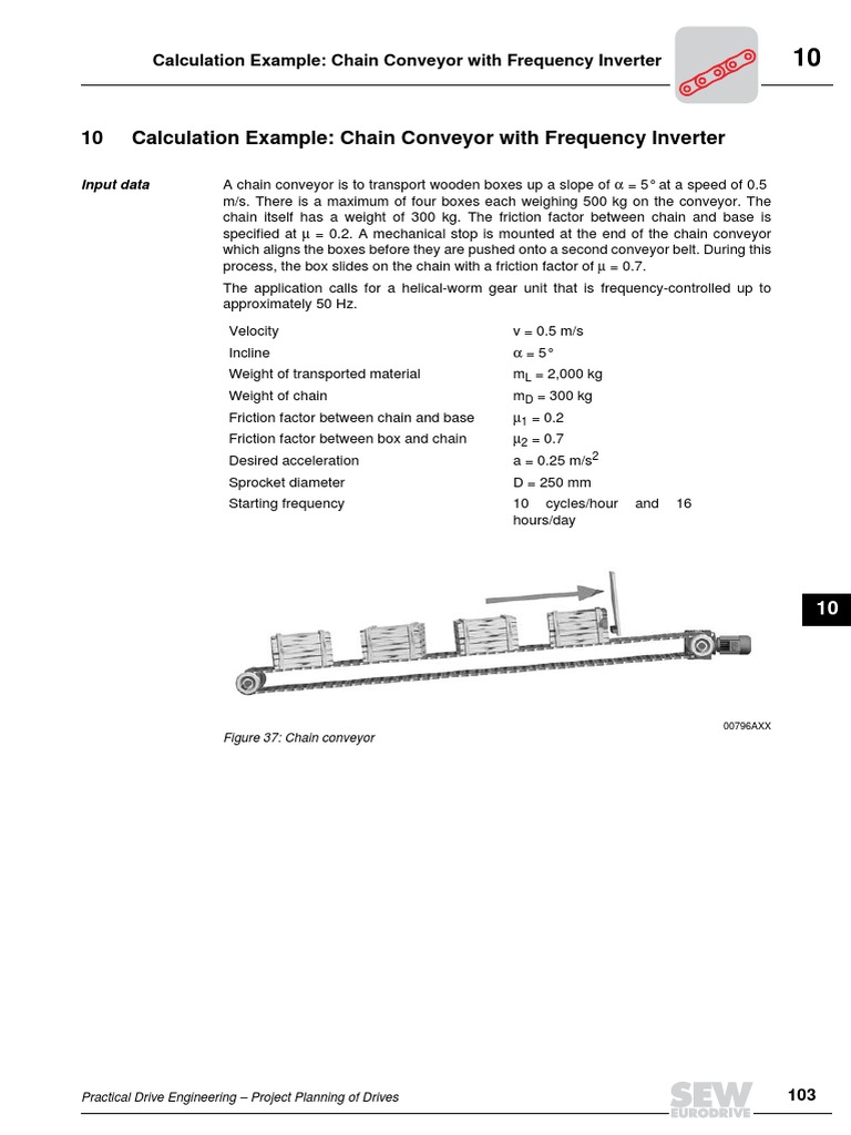 Chain Conveyor Example | Gear | Friction