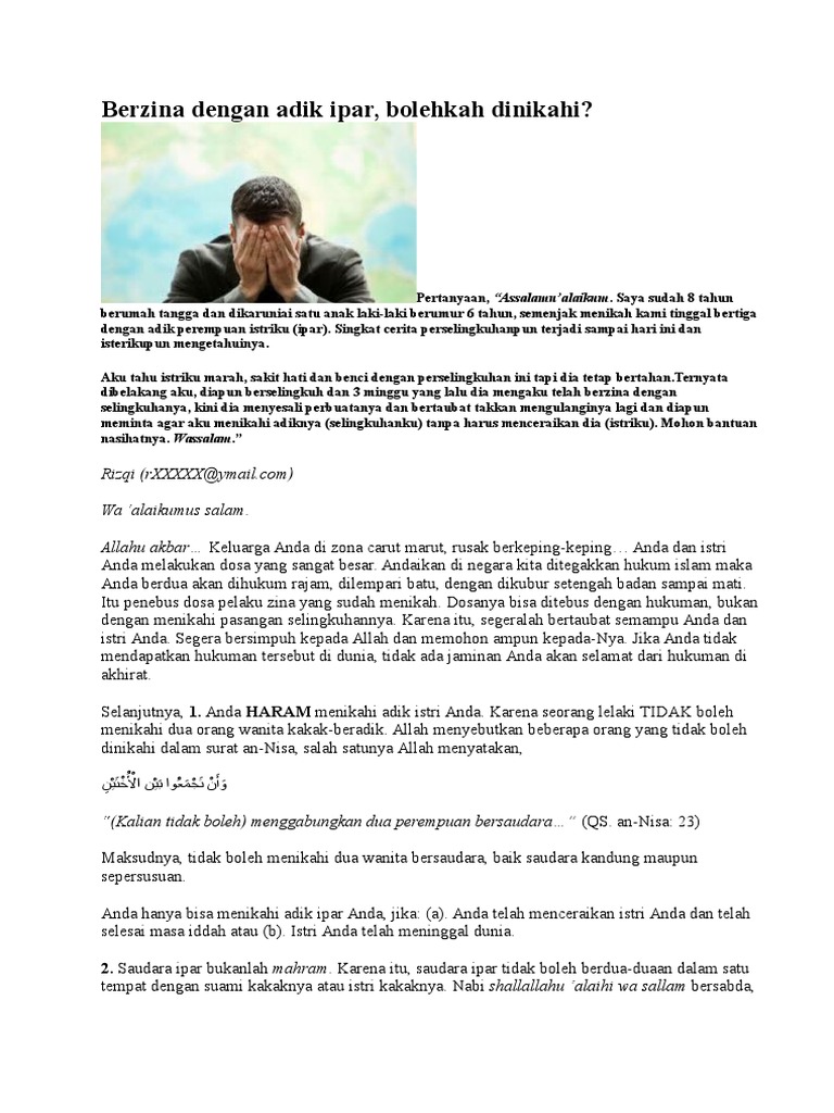 Berzina Dengan Adik Ipar | PDF