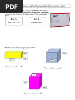 Volume Calculation Word Problems | PDF | Volume