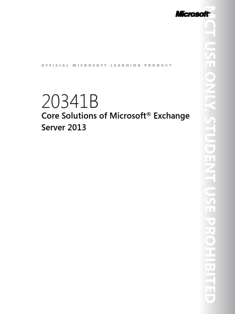 20341B ENU TrainerHandbook PDF | PDF | Active Directory | Computing