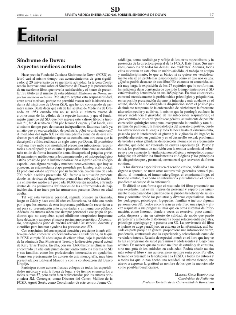 Síndrome de Down: Aspectos médicos actuales - Una revisión exhaustiva ...