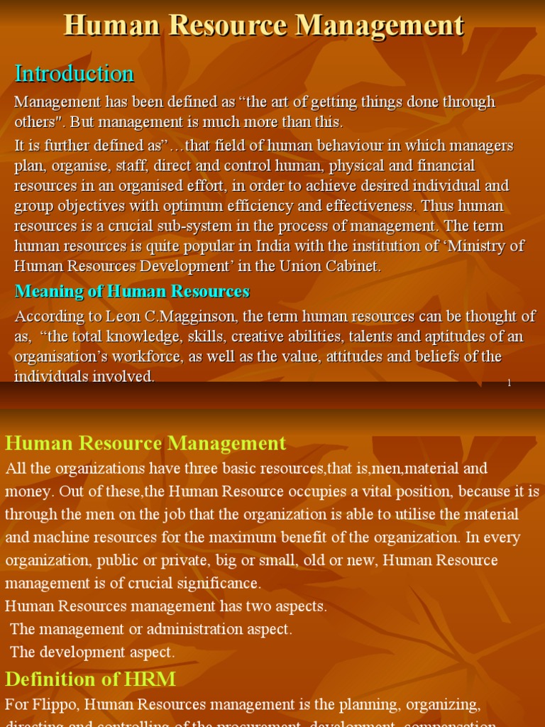 Human Resource Management-BBA 2nd Sem | PDF | Employment | Human ...