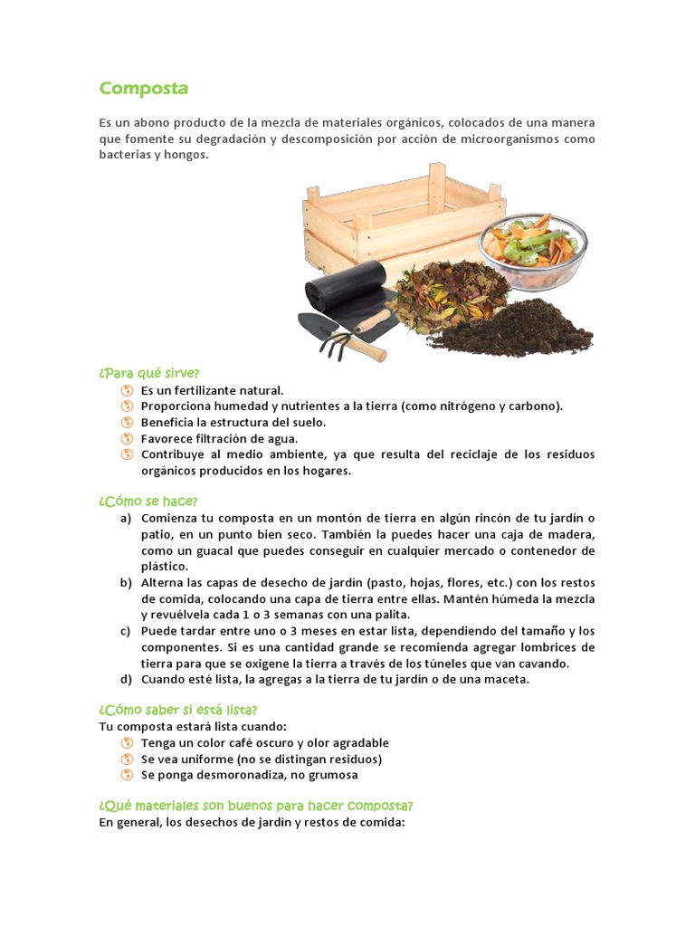 Composta | Descargar gratis PDF | Compost | Suelo