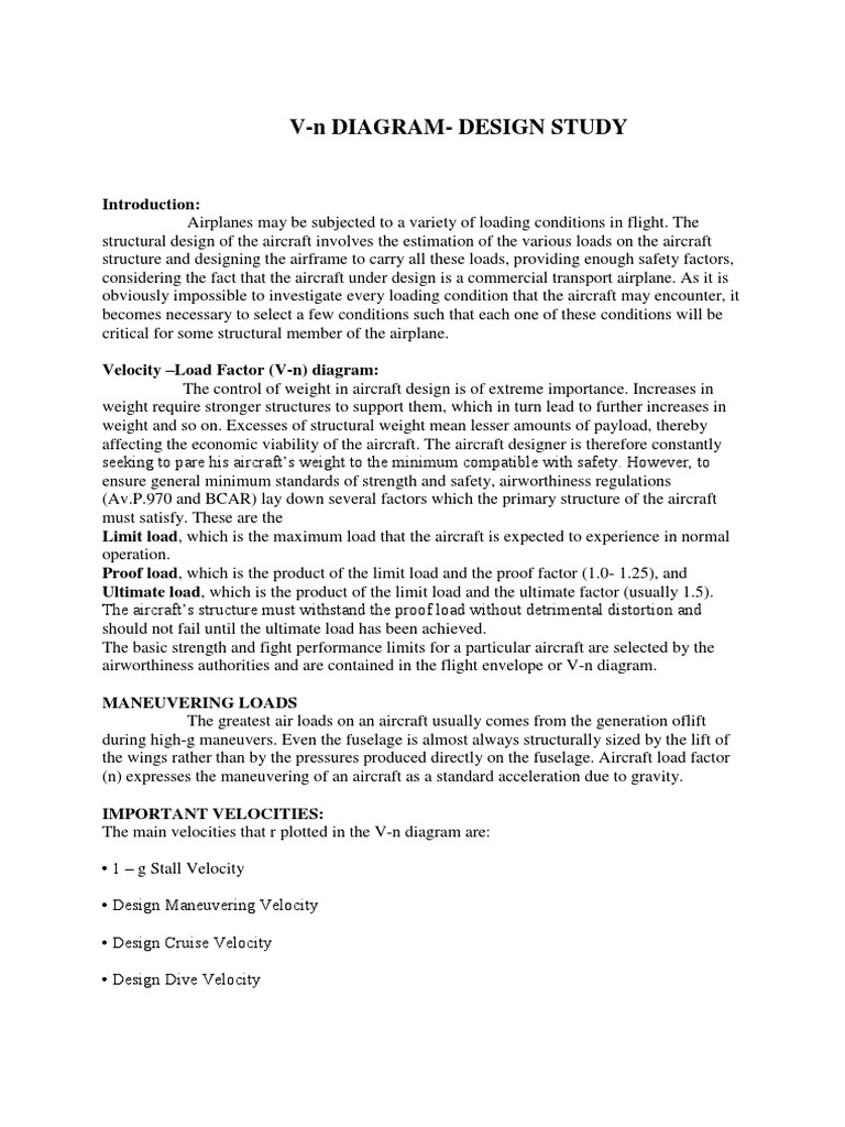 V-N Diagram-Design Study | PDF | Aircraft | Flight
