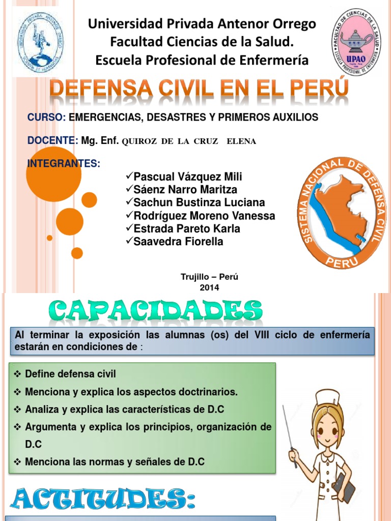 POINT Defensa Civil en El Perú1 | PDF | Defensa Civil | Desarrollo ...