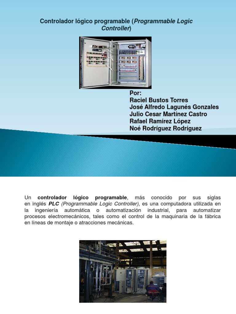 Controladores Lógicos Programables | PDF | Controlador lógico ...