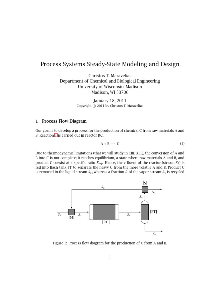 Process Systems Steady-State Modeling and Design | PDF | Density ...