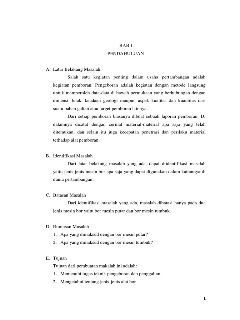 Mesin Bor Putar Dan Bor Tumbuk | PDF