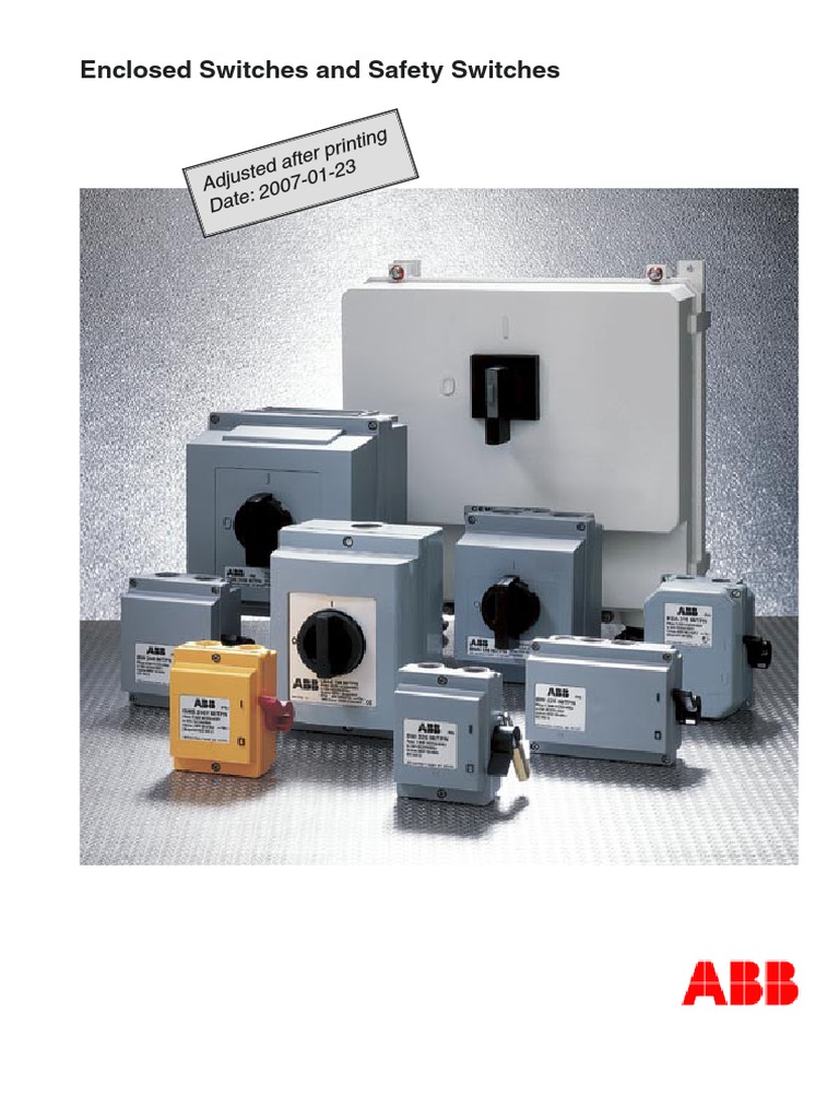 ABB Enclosed Isolators | Download Free PDF | Fuse (Electrical) | Switch