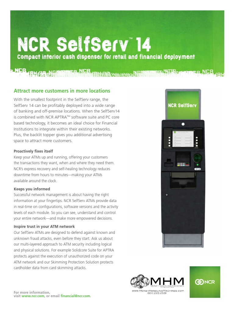 NCR SS14 Information | PDF | Automated Teller Machine | Computing