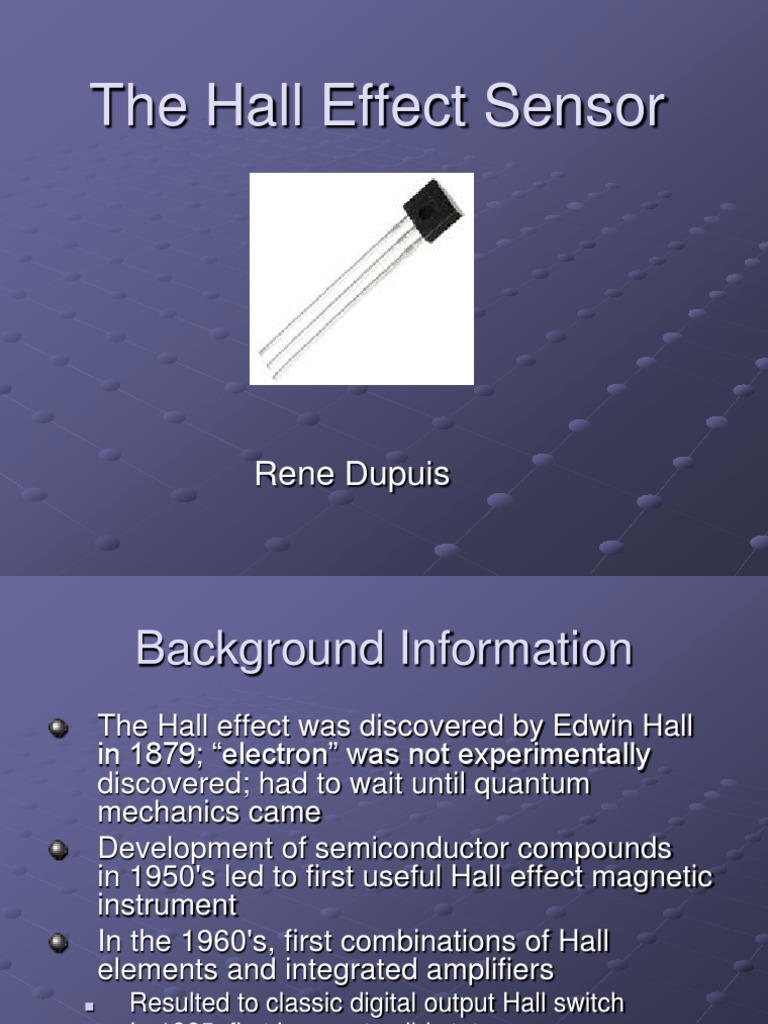 Hall Effect Sensor Overview and Applications | PDF | Sensor | Magnetic ...