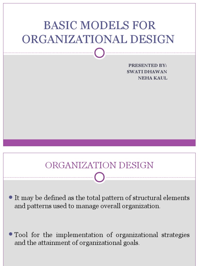 Key Models of Organizational Design | PDF | System | Bureaucracy
