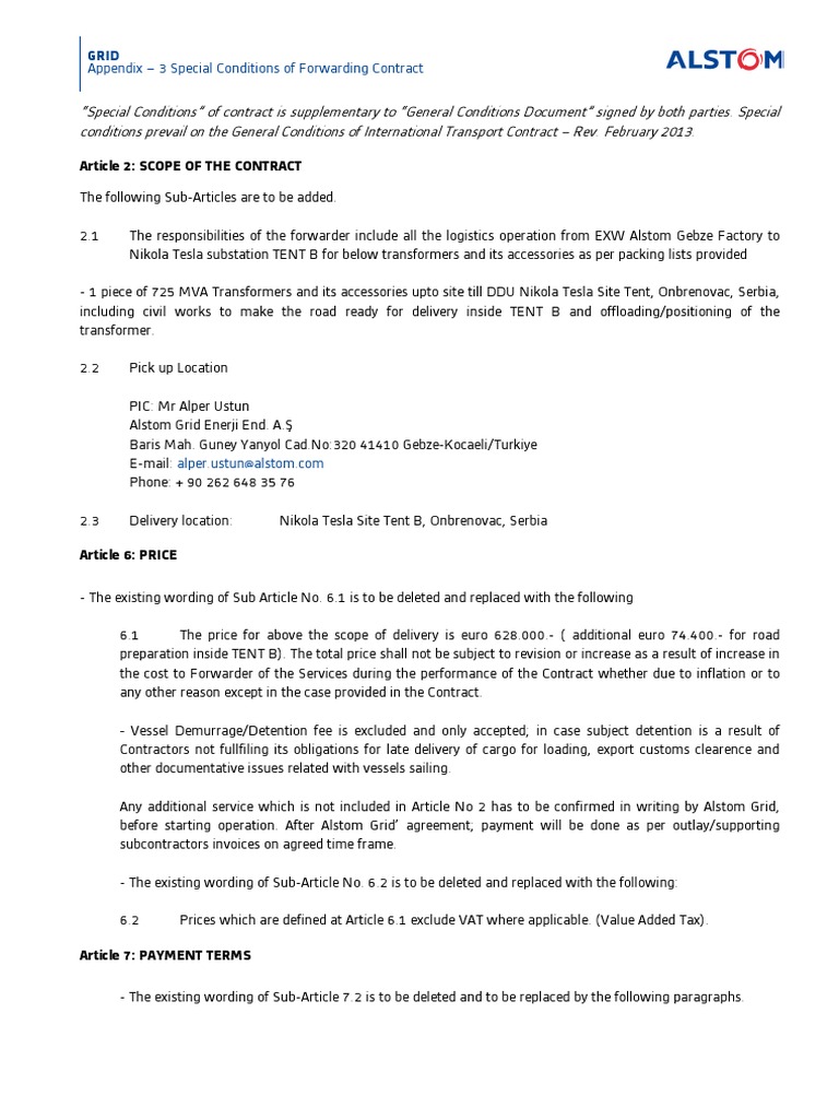 Nikola Tesla Special Conditions | PDF | Invoice | Value Added Tax