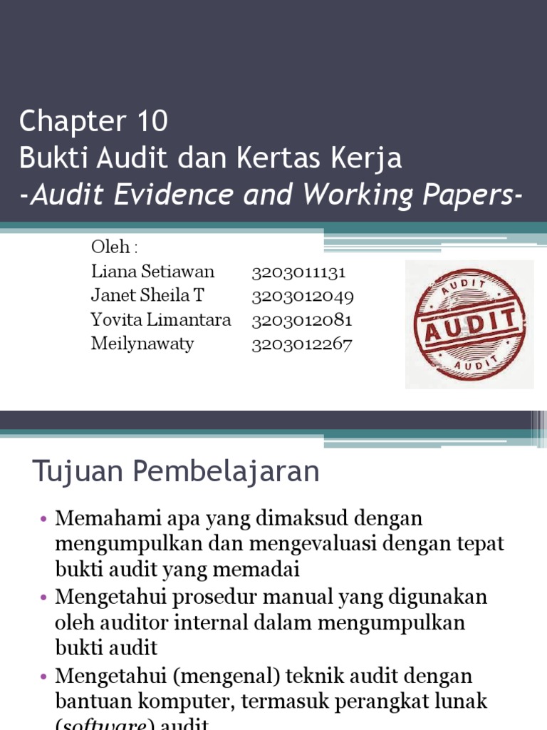 Chapter 10 - Bukti Audit Dan Kertas Kerja