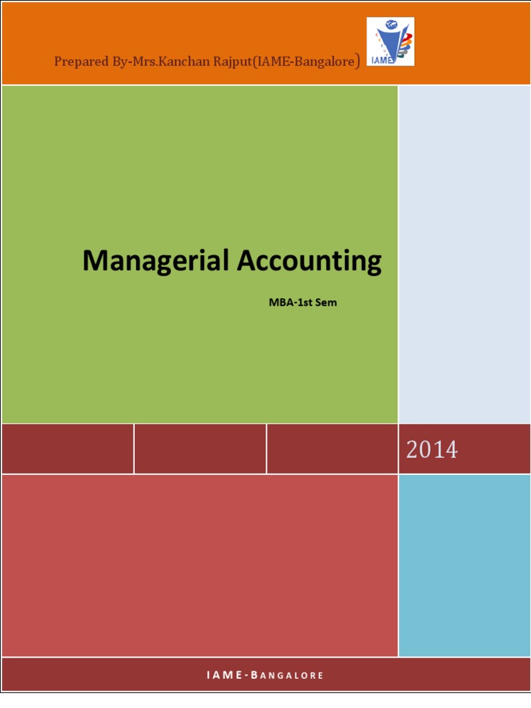 Managerial Accounting | PDF | Cash Flow Statement | Working Capital