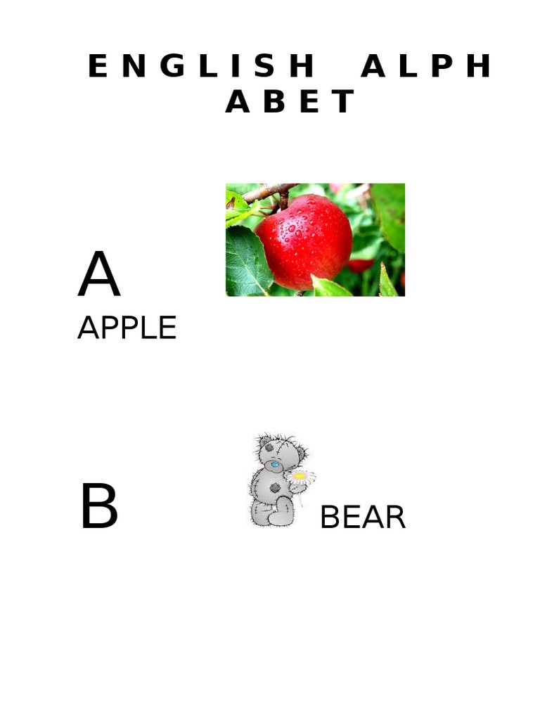 English Alph Abet: Apple | PDF