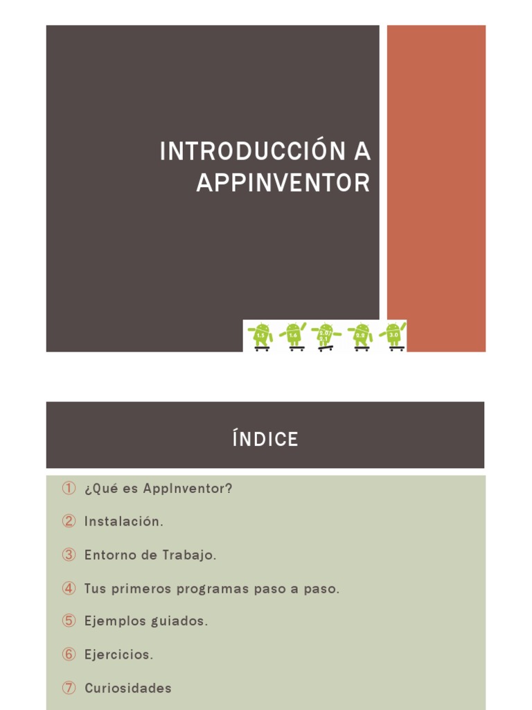 Intro AppInventor v2 PDF | PDF | Scratch (lenguaje de programación) | Aplicación movil