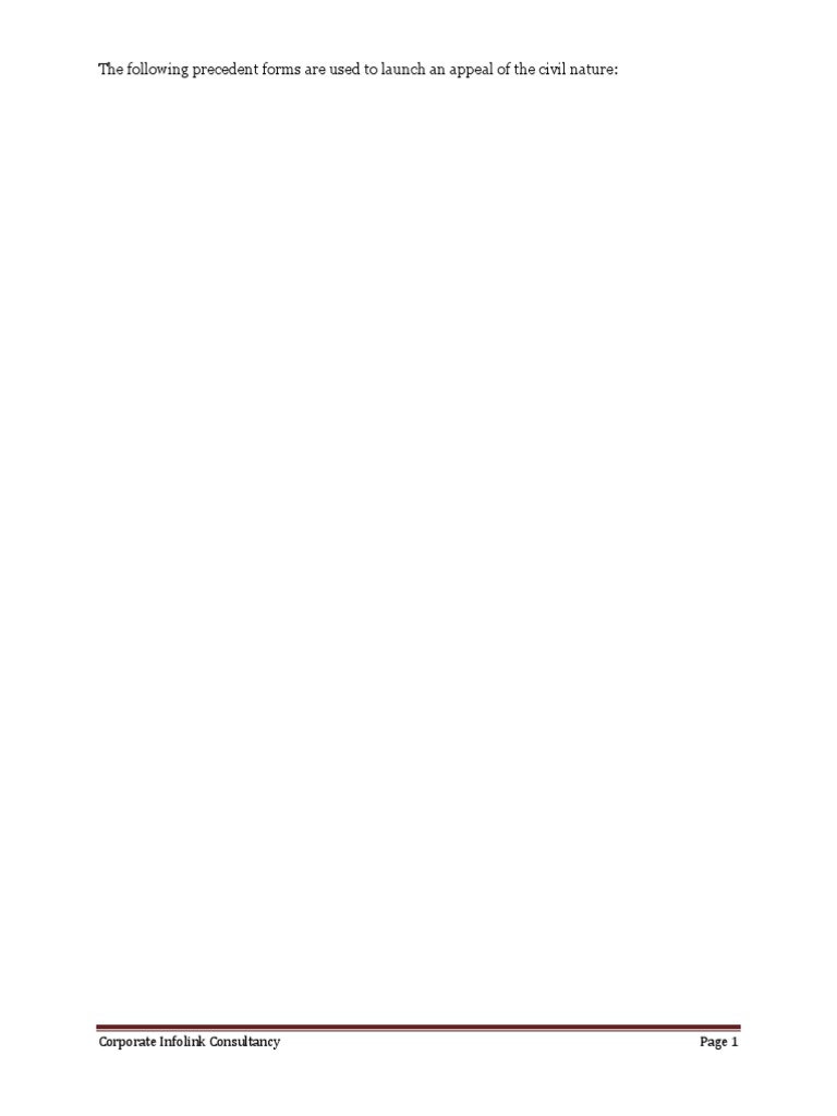 Civil Appeal Court Forms | PDF | Lawsuit | Appeal