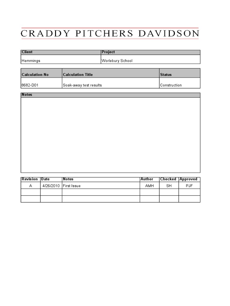 BRE 365 Soakaway Test Results | PDF | Physical Geography | Natural ...