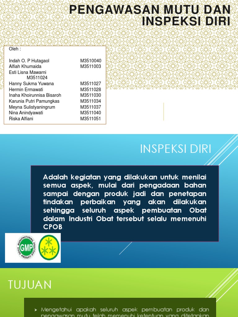 Pengawasan Mutu Dan Inspeksi Diri | PDF