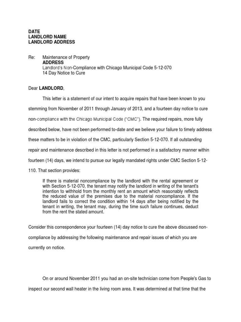 Landlord Letter of Maintenance | PDF | Leasehold Estate | Landlord