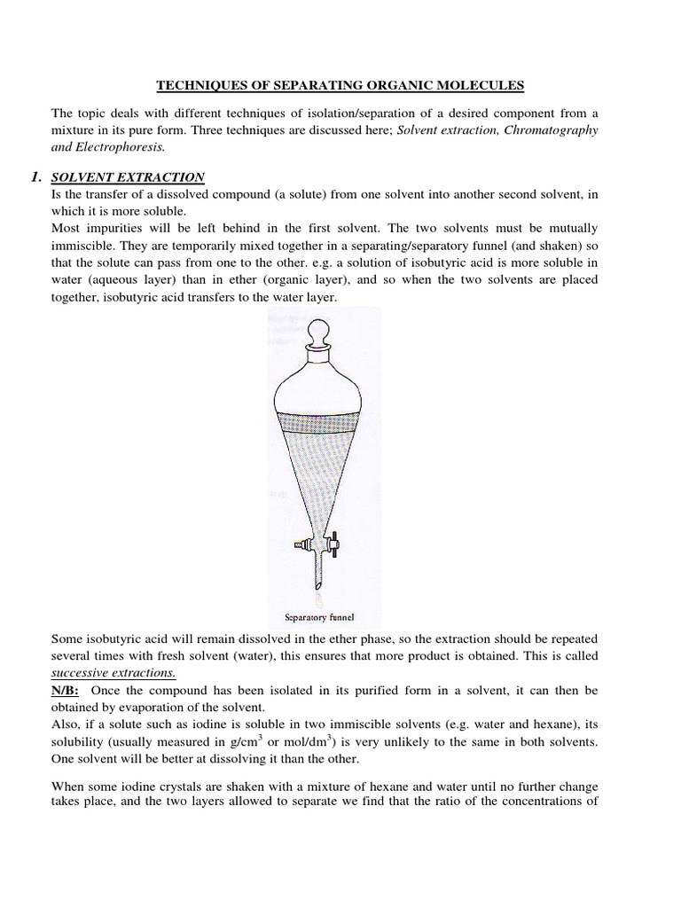 And Electrophoresis.: Solvent Extraction | Download Free PDF ...