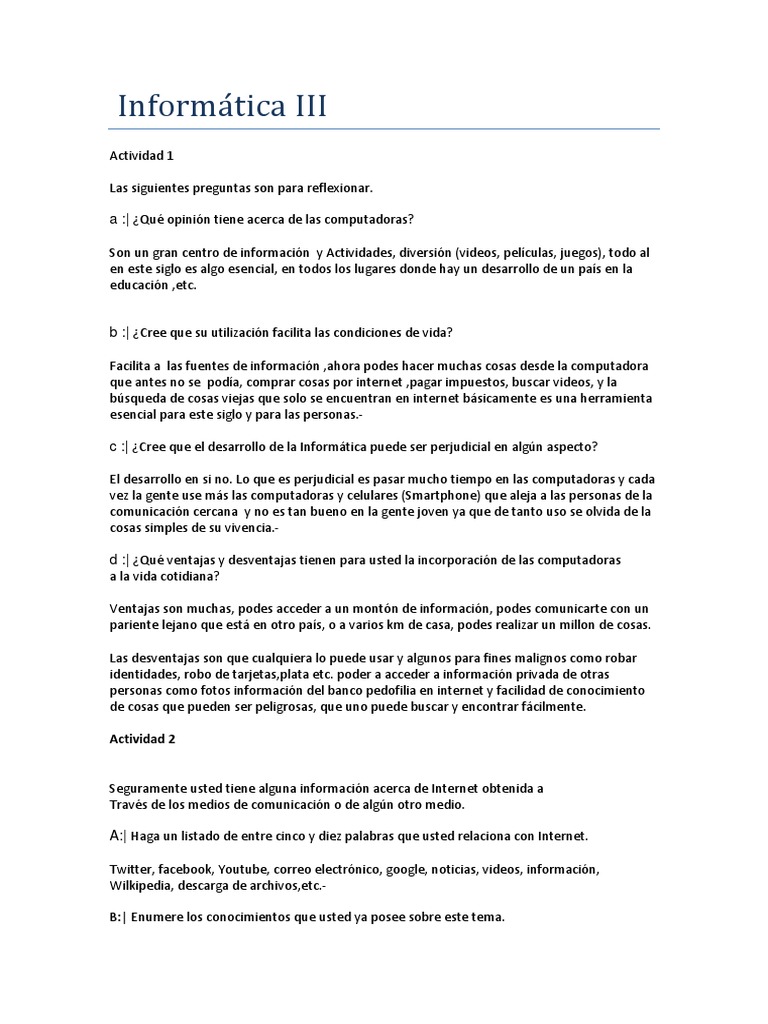 Informatica 3 Capitulo 1 | PDF | Internet | Point and Click