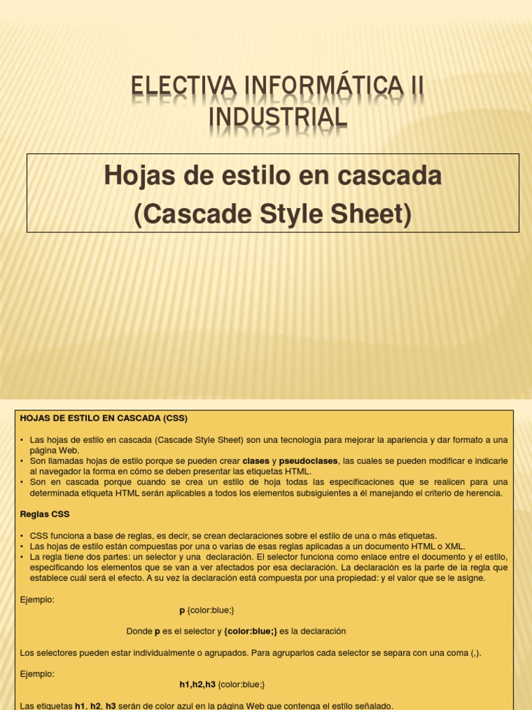 Guía CSS para Estudiantes de Informática | PDF | Hojas de estilo en ...