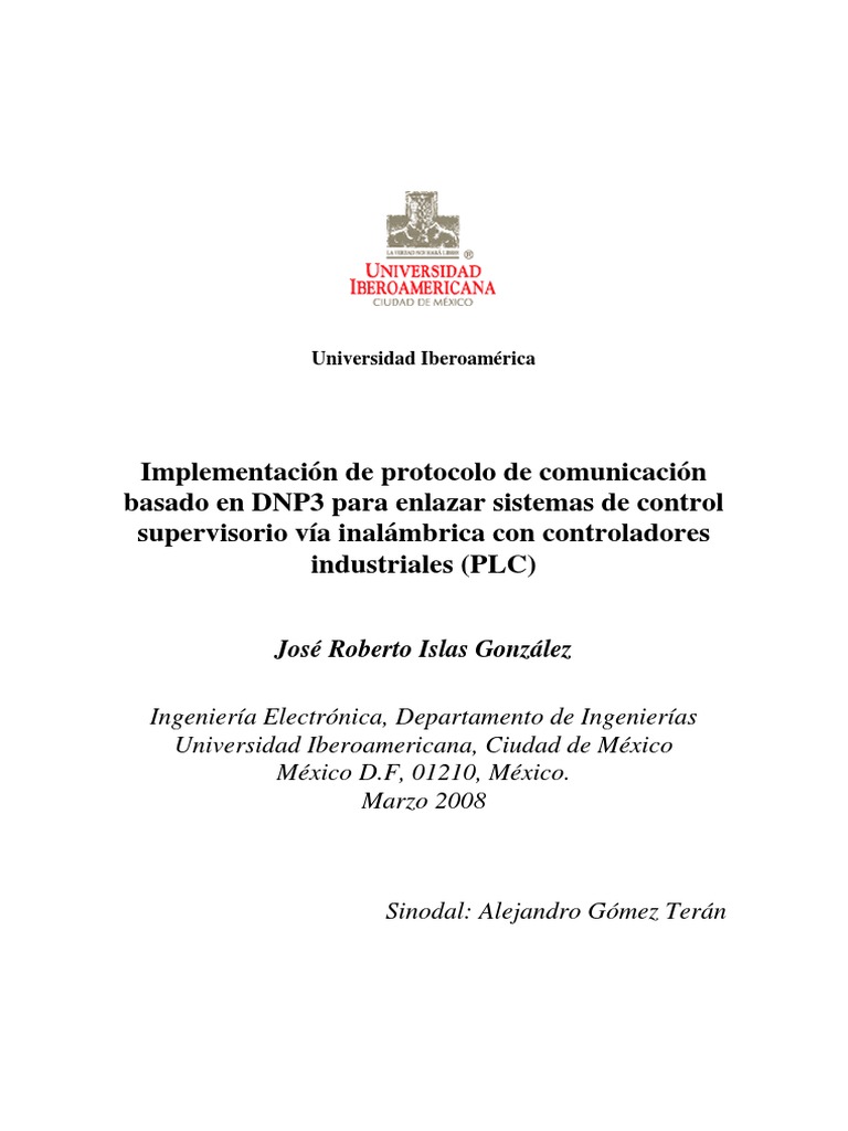 Implementacion de Protocolo dnp3 Control Supervisorio PDF | PDF ...