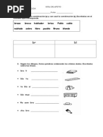 Prueba Grupo Consonantico FR FL | PDF | Artes del Lenguaje y Comunicación