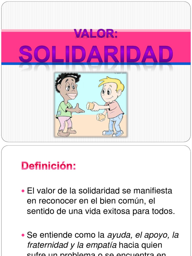 Valores Solidaridad