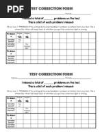 Test Corrections Template | PDF