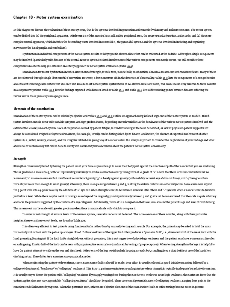 Chapter 10.muscle Tone Assessment | PDF | Brainstem | Cerebellum
