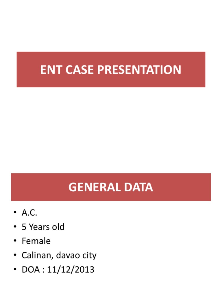 Ent Case Presentation | PDF | Childbirth | Pregnancy