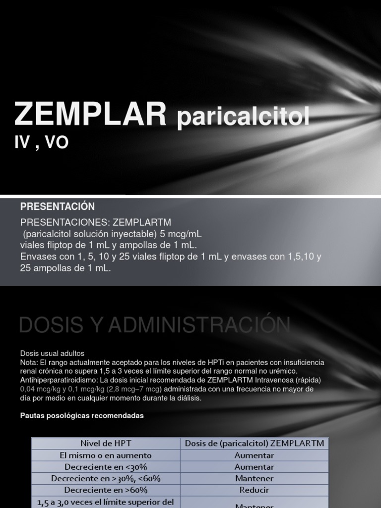 ZEMPLAR Paricalcitol | PDF | Vitamina D | Calcio