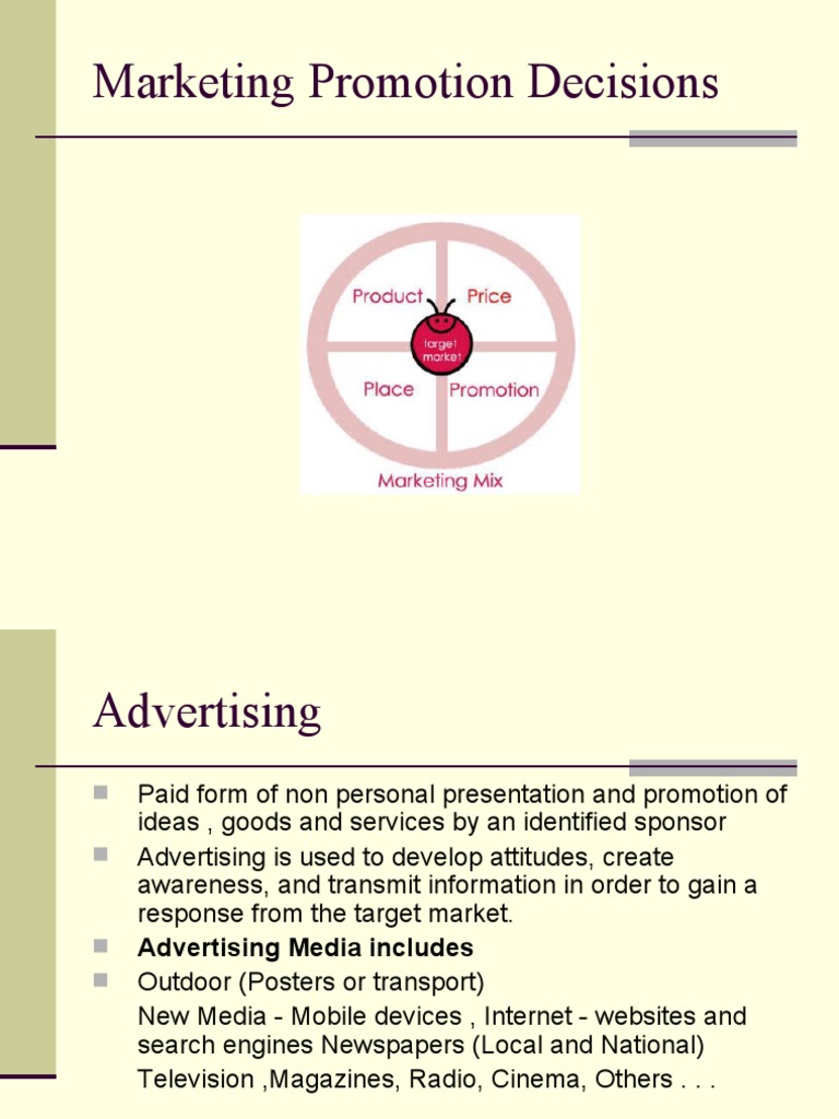 Marketing Promotion Strategies Overview | PDF | Promotion (Marketing ...