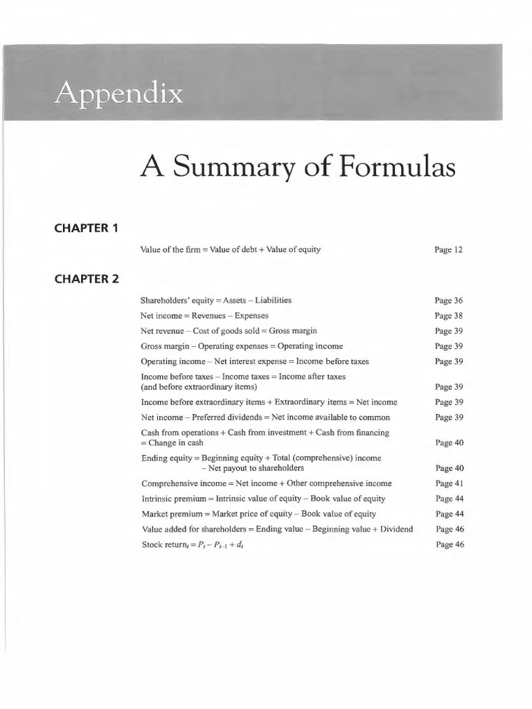 Penman 5ed Appendix | PDF | Equity (Finance) | Cost Of Capital