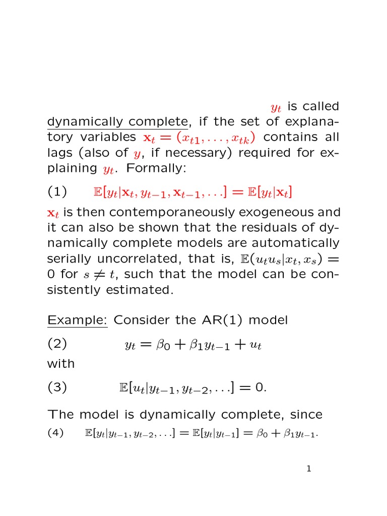 Understanding Dynamically Complete Models | PDF | Teaching Methods ...