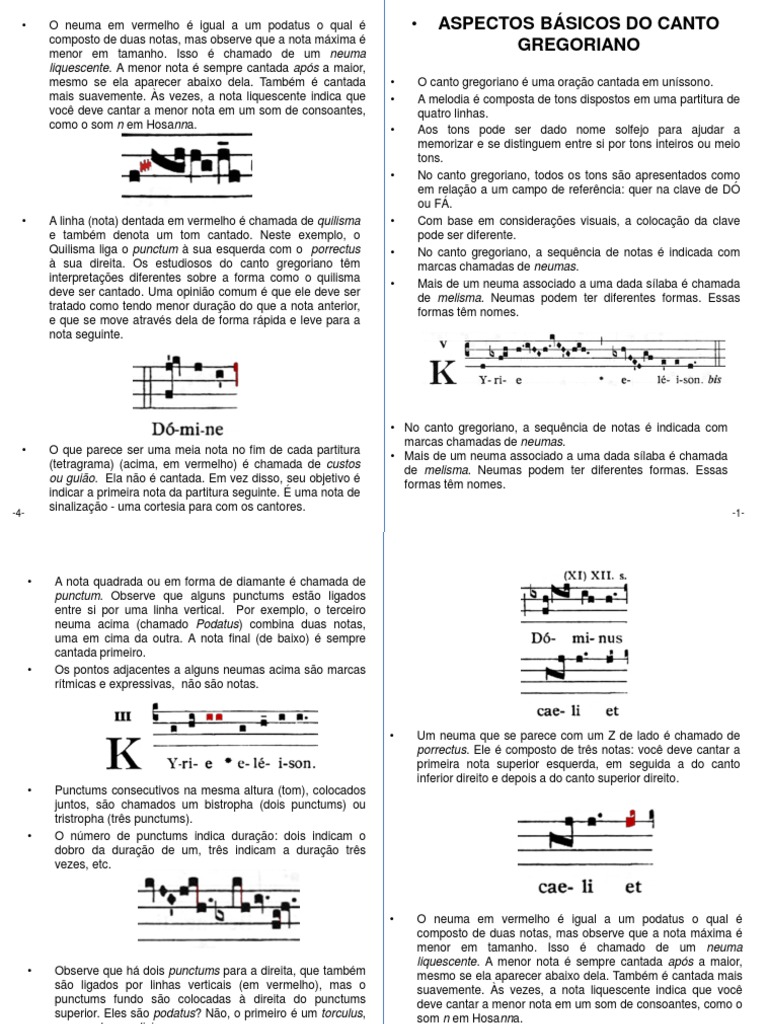 Canto Gregoriano para Iniciantes PDF | PDF | Canto | Clave