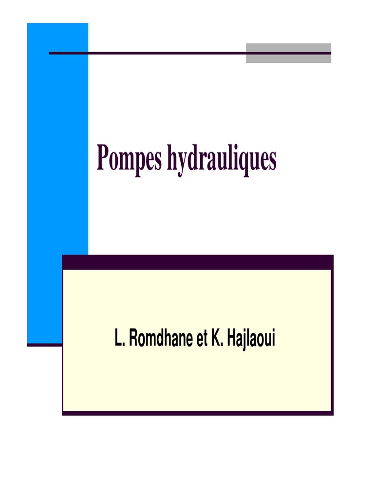 Pompes Hydrauliques PDF | Descargar gratis PDF | Pompe | Piston