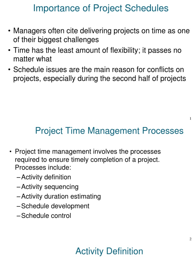 Chapter4 Project Time Management | PDF | Accountability | Product ...