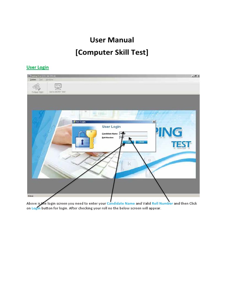 User Manual (Computer Skill Test) | PDF | Button (Computing) | Test ...