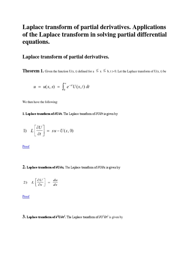 Laplace Transform of Partial Derivatives | Laplace Transform | Partial Differential Equation