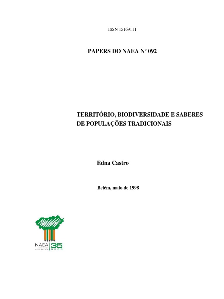 Edna Castro Naea PDF | PDF | Biodiversidade | Ecologia